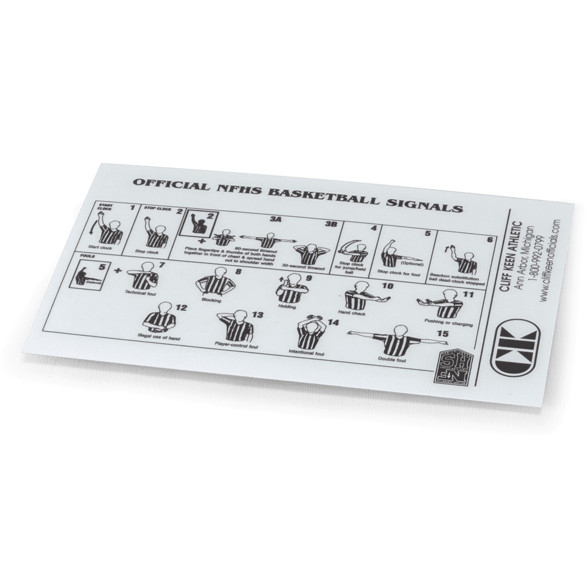 Basketball Signal Card – Cliff Keen Officiating